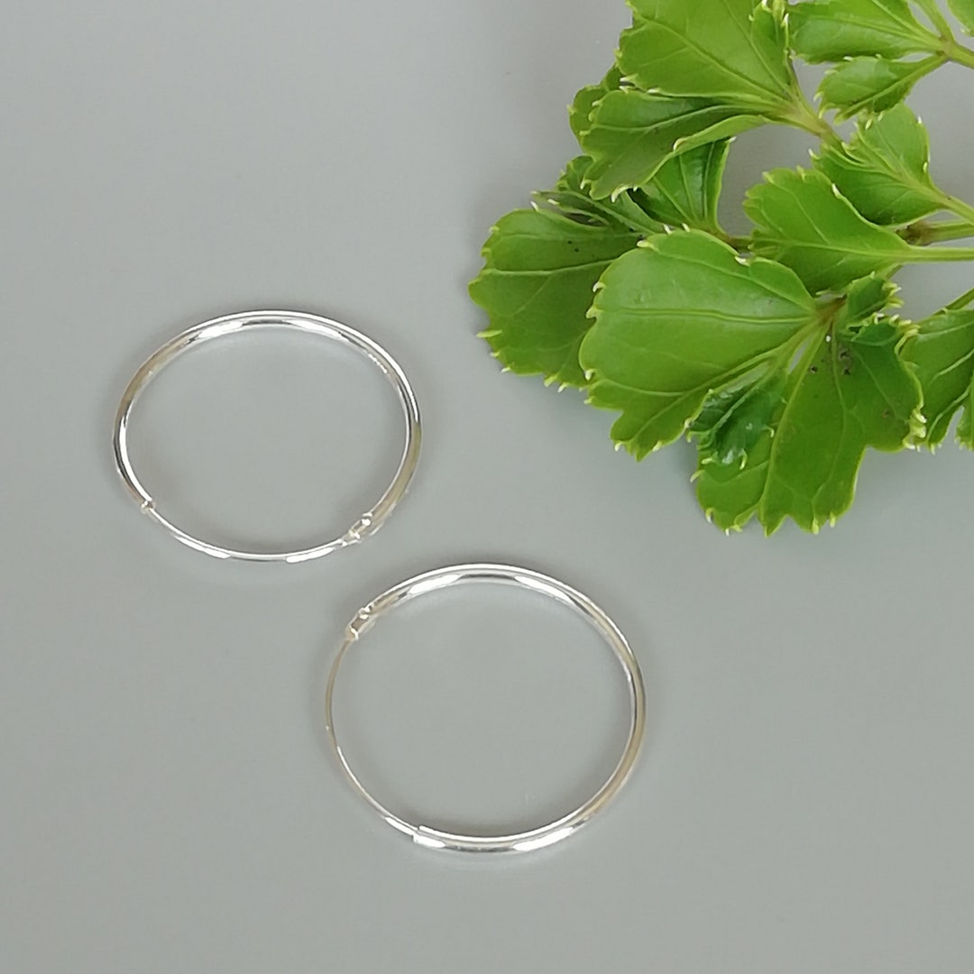 Sterling Silver 20mm Ear Hoops | Ear Hoops | Minimalist Jewelry | Hoop ...