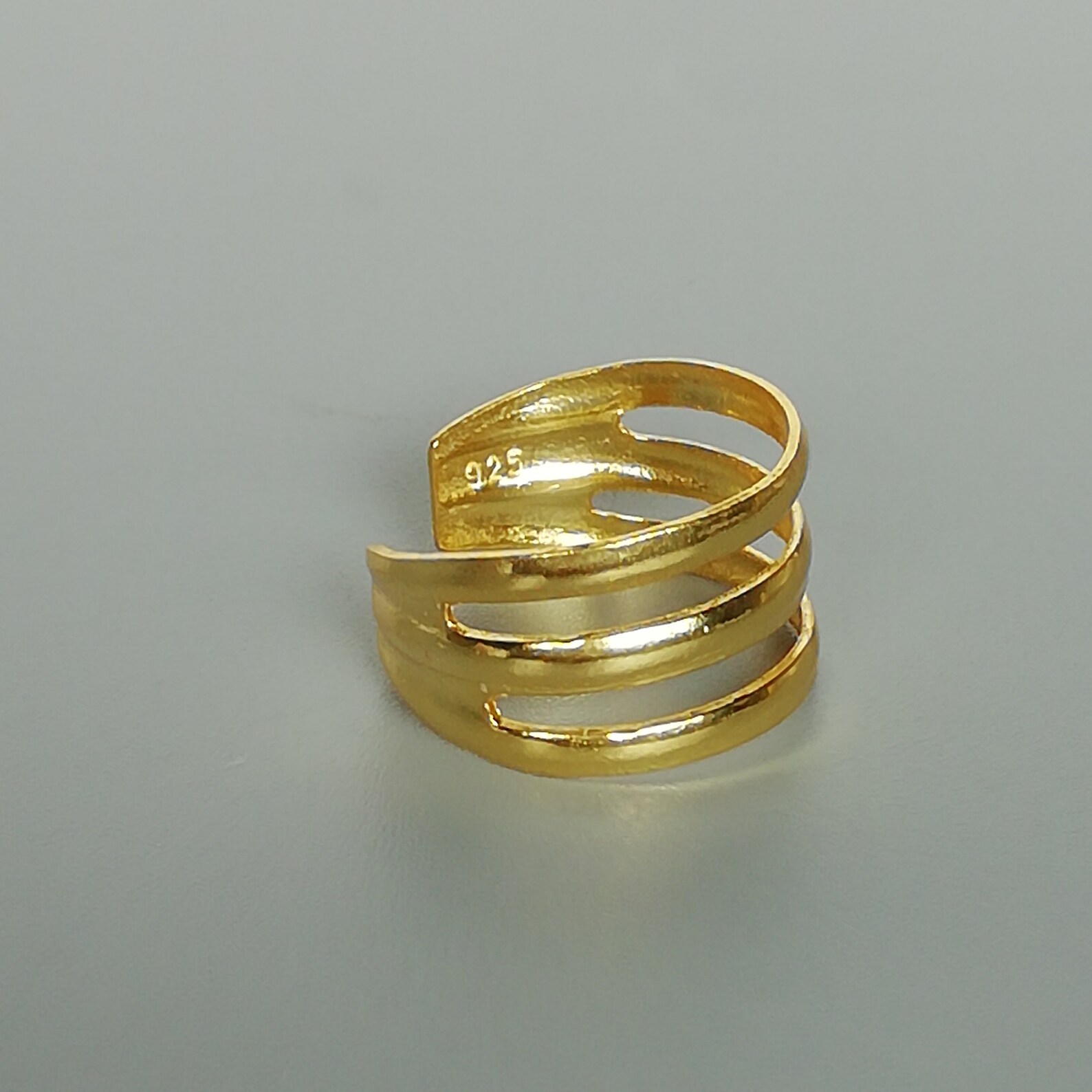 Three Band Gold Toe Ring 8mm Toe Band Minimalist Toe Ring | Etsy