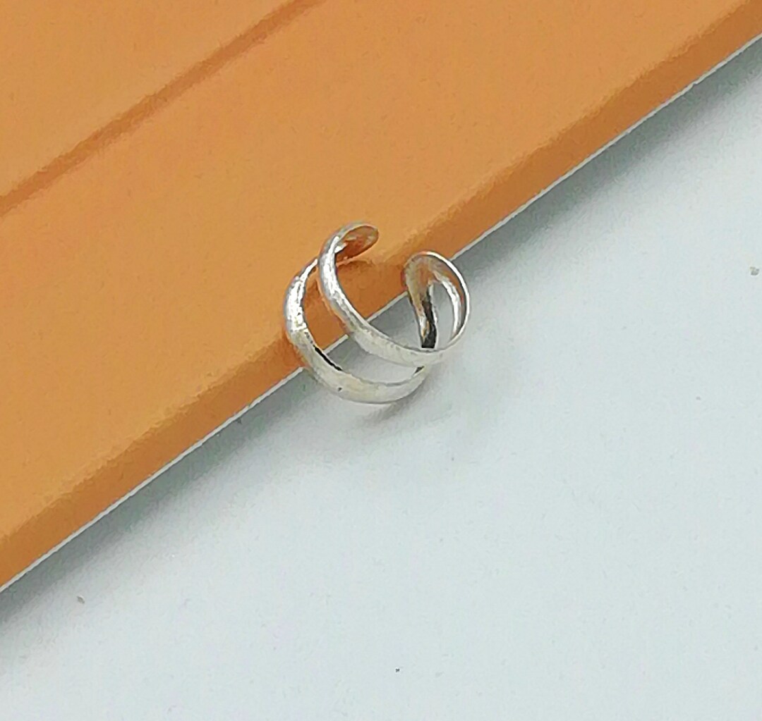 Silver Ear Cuff | Ear Cuff | Two Band Ear Cuff | 925 Silver Cuff ...