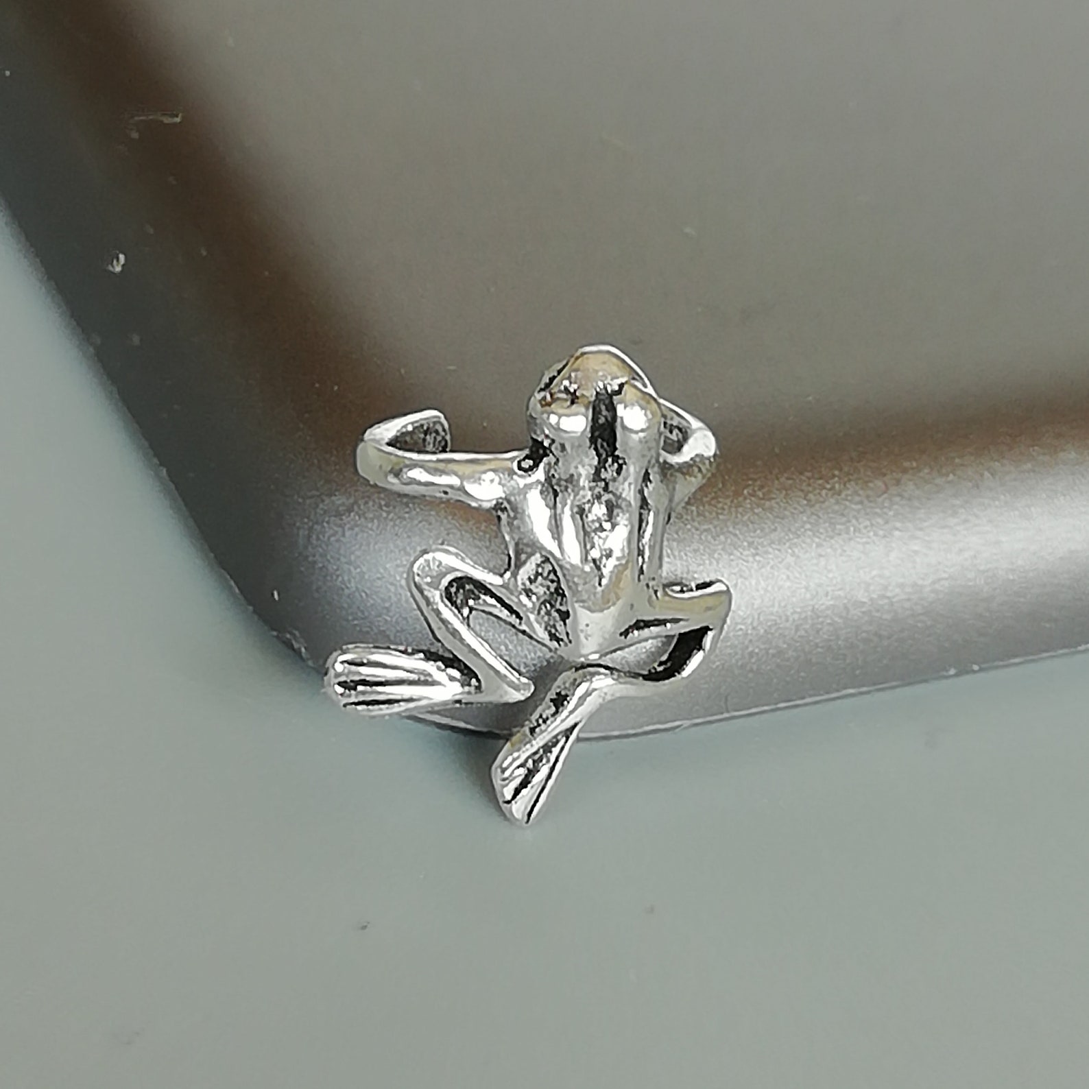 Frog Ear Cuff Sterling Silver Frog Ear Climber No Piercing - Etsy