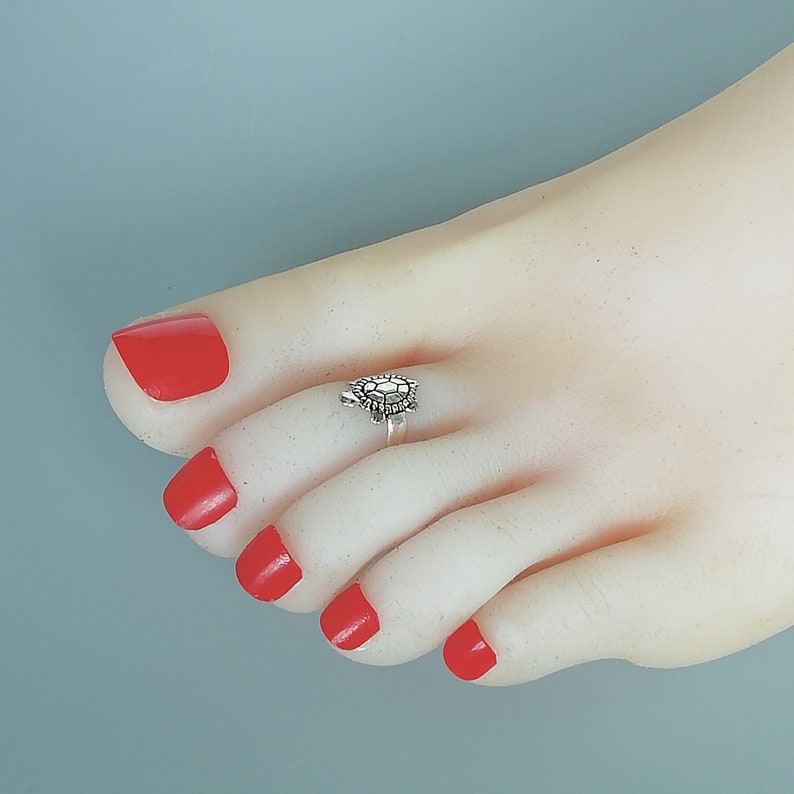 Turtle Toe Ring Toe Ring Sterling Silver Toe Ring Turtle - Etsy