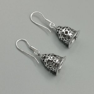 Indian Bell Earrings | Silent Bell | Filigree Ear Danglers | 925 Silver ...