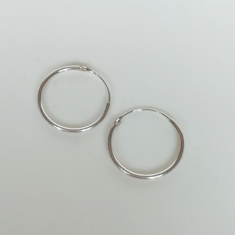 18mm Silver Hoops Silver Hoop Earrings Silver Jewelry - Etsy