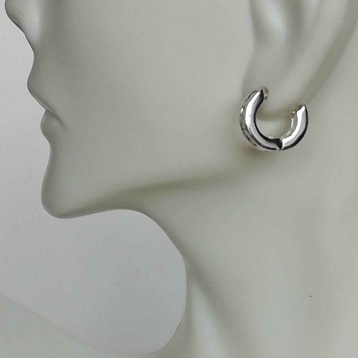 Sterling Silver Cubic Zirconia Hoops 14 Mm Ear Hoops Ear - Etsy
