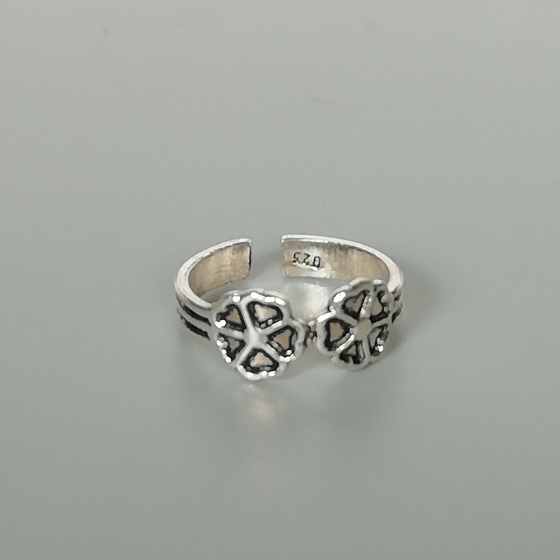 Sterling Silver Flower Toe Ring Bohemian Toe Ring Body - Etsy