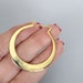Gold Hoops | 40 Mm Gold Plated Hoop Earrings | Flat Hoops | Dramatic ...
