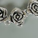 Sterling Silver Rose Bracelet | Electroformed Silver Bracelet | Wrist ...