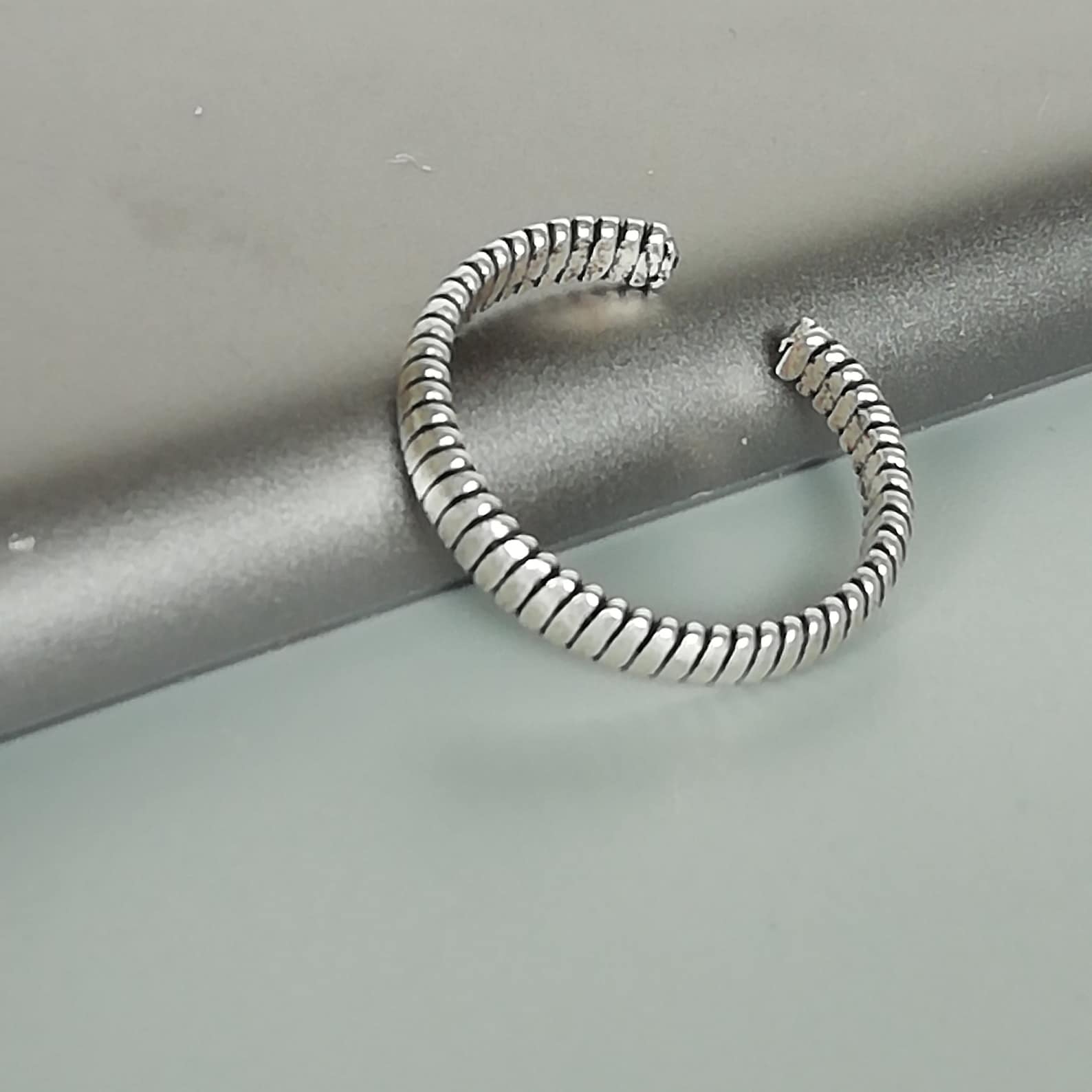 Twisted toe ring Silver body jewelry Boho toe ring Feet | Etsy