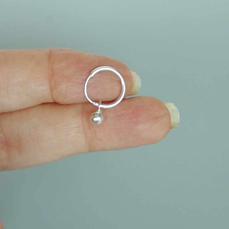 Silver Ball Hoops Sterling Silver Hoops 12 Mm Hoop - Etsy