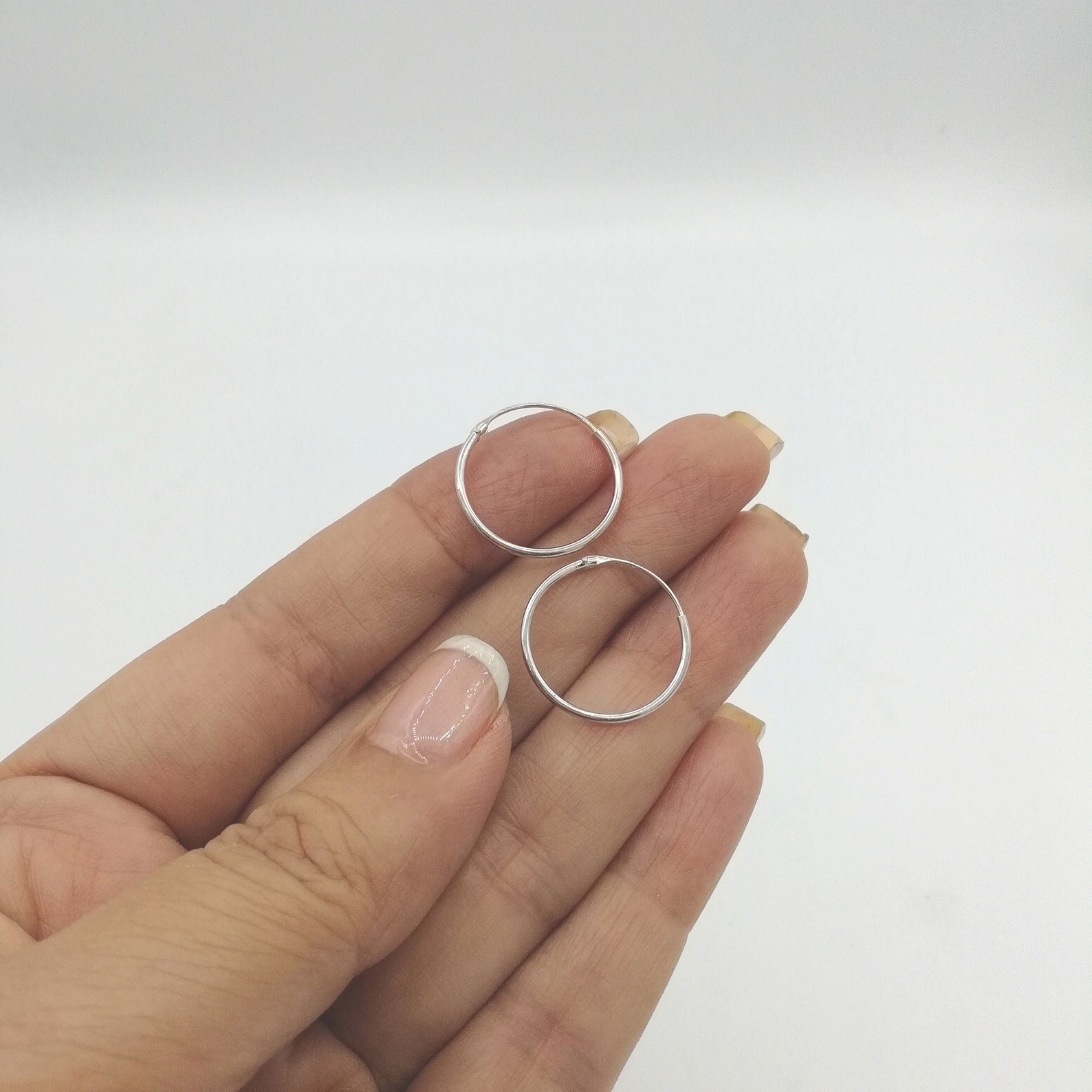 18mm Silver Hoops Silver Hoop Earrings Silver Jewelry - Etsy