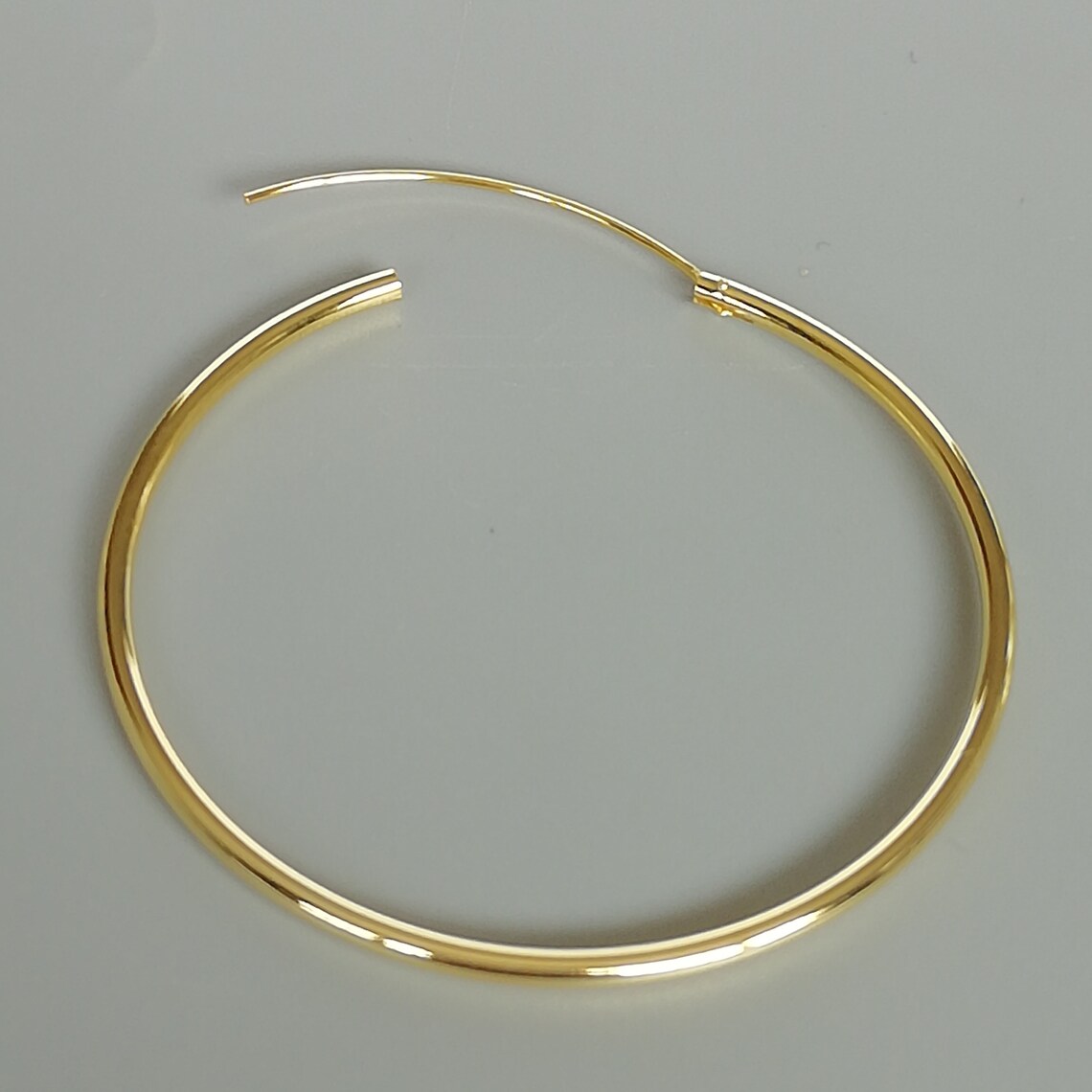 Big Gold Hoop Earrings | 50 Mm Gold Plated Hoops | 12 Gauge Gold Hoops ...
