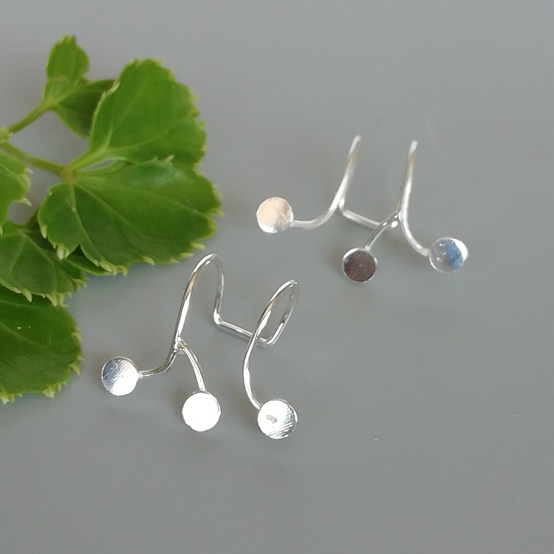 Silver Dots Ear Cuff Circle Ear Cuff Silver Ear Cuffs No Piercing ...
