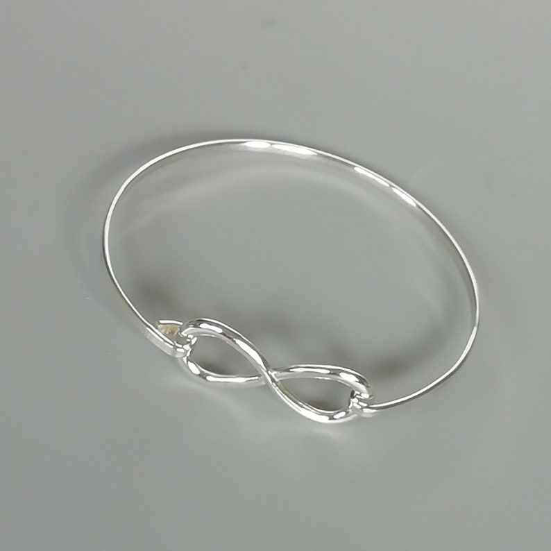 Infinity Bangle Sterling Silver Bangle Cuff Bracelet - Etsy