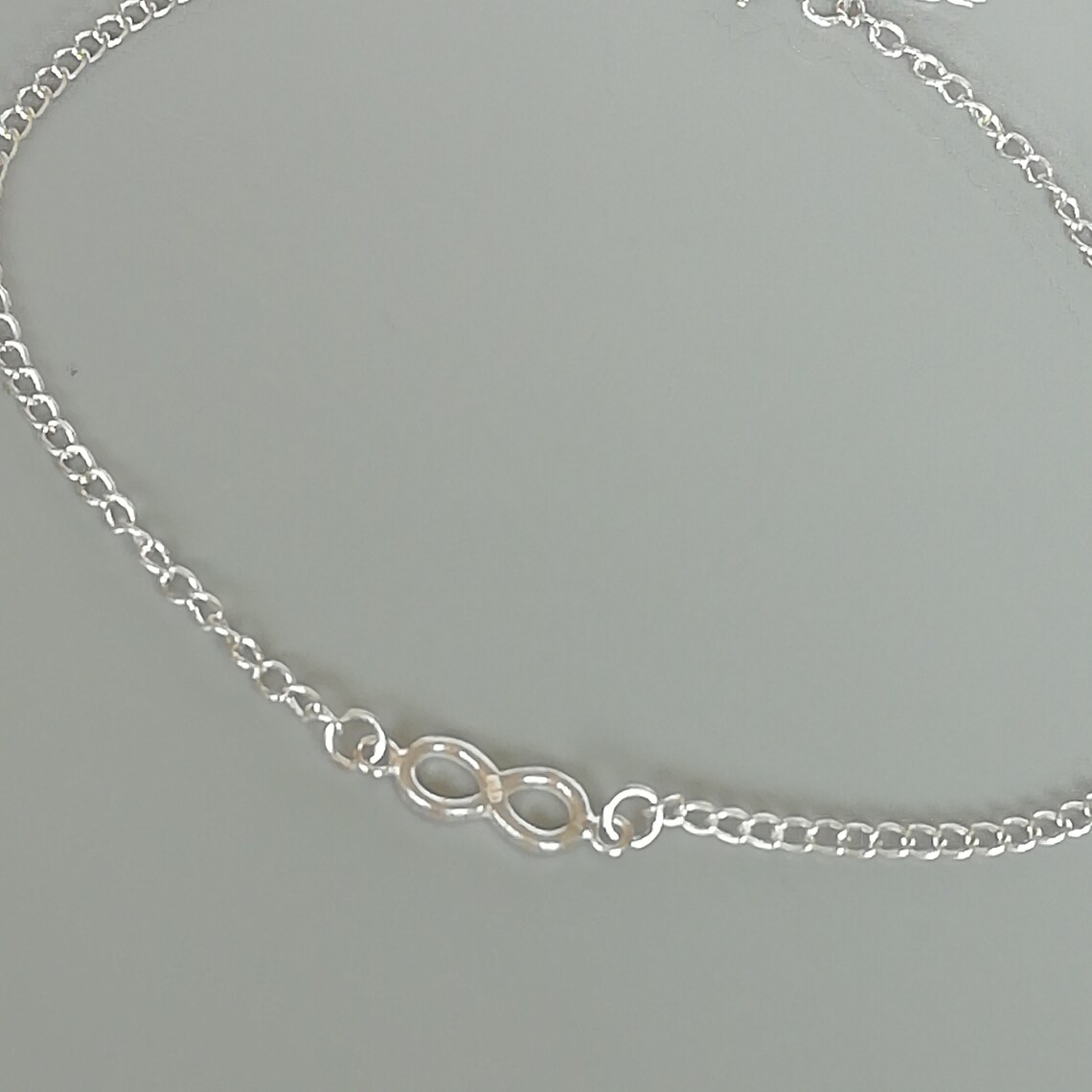 Sterling silver anklet Infinity anklet Wanderlust jewelry | Etsy