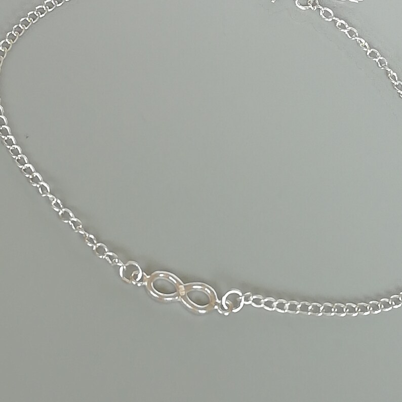 Sterling Silver Anklet Infinity Anklet Wanderlust Jewelry - Etsy