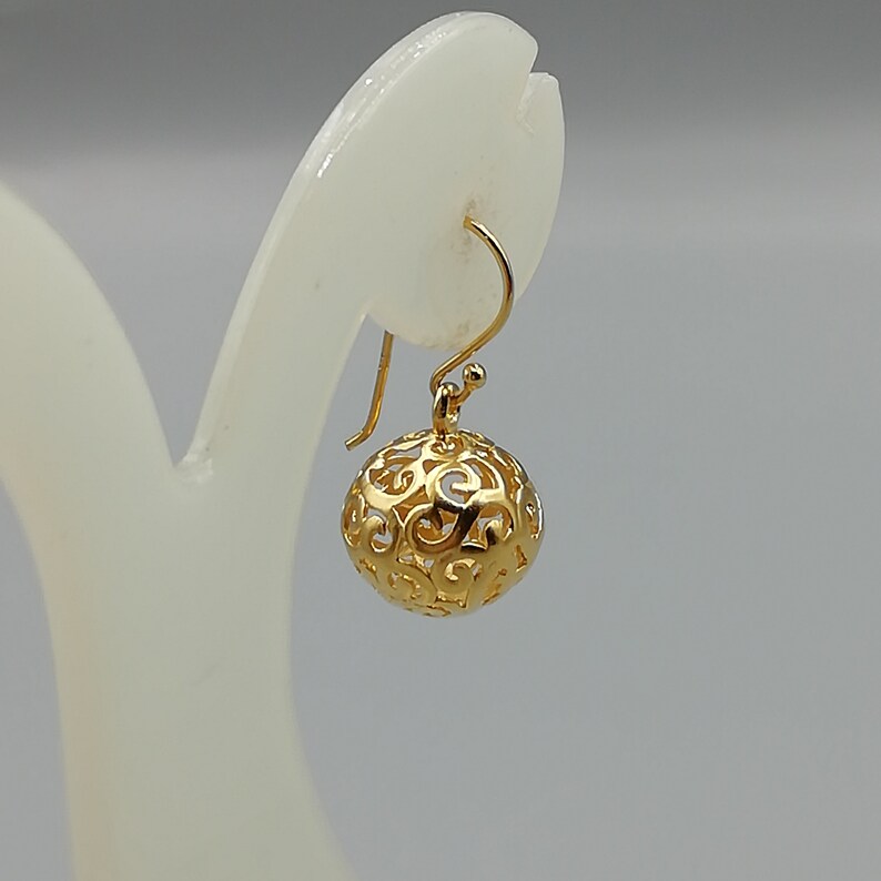Filigreed Ball Ear Danglers | Gold Plated Earrings | Christmas Gifts ...