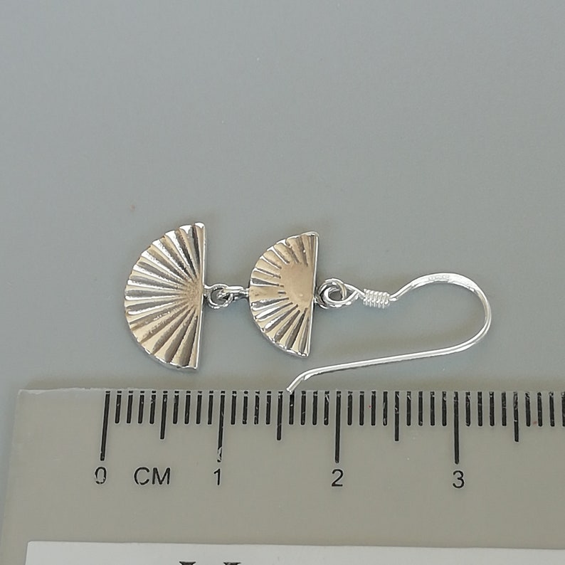 Sterling Silver Fan Danglers Silver Jewelry Long Earrings - Etsy