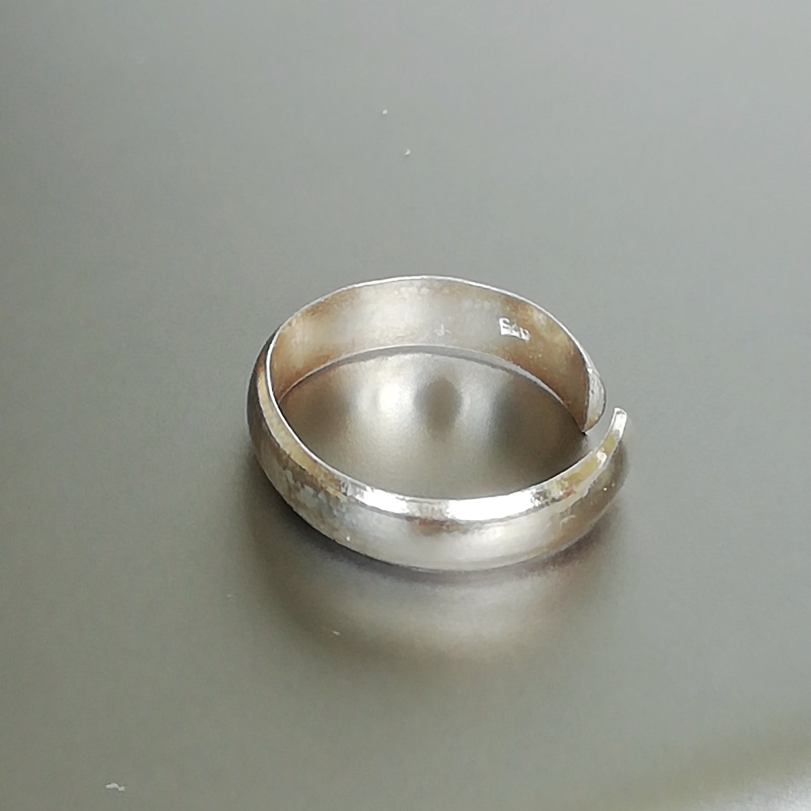 Simple sterling silver toe band Thin toe ring Boho toe | Etsy