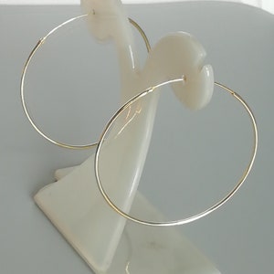 Large and Light Gold Hoop Earrings | 50 Mm Gold Plated Hoops | Endless ...
