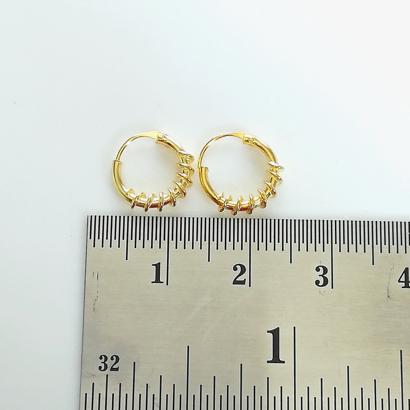 Small Gold Hoops 10 Mm Hoops Bali Gold Ear Hoops Twisted | Etsy