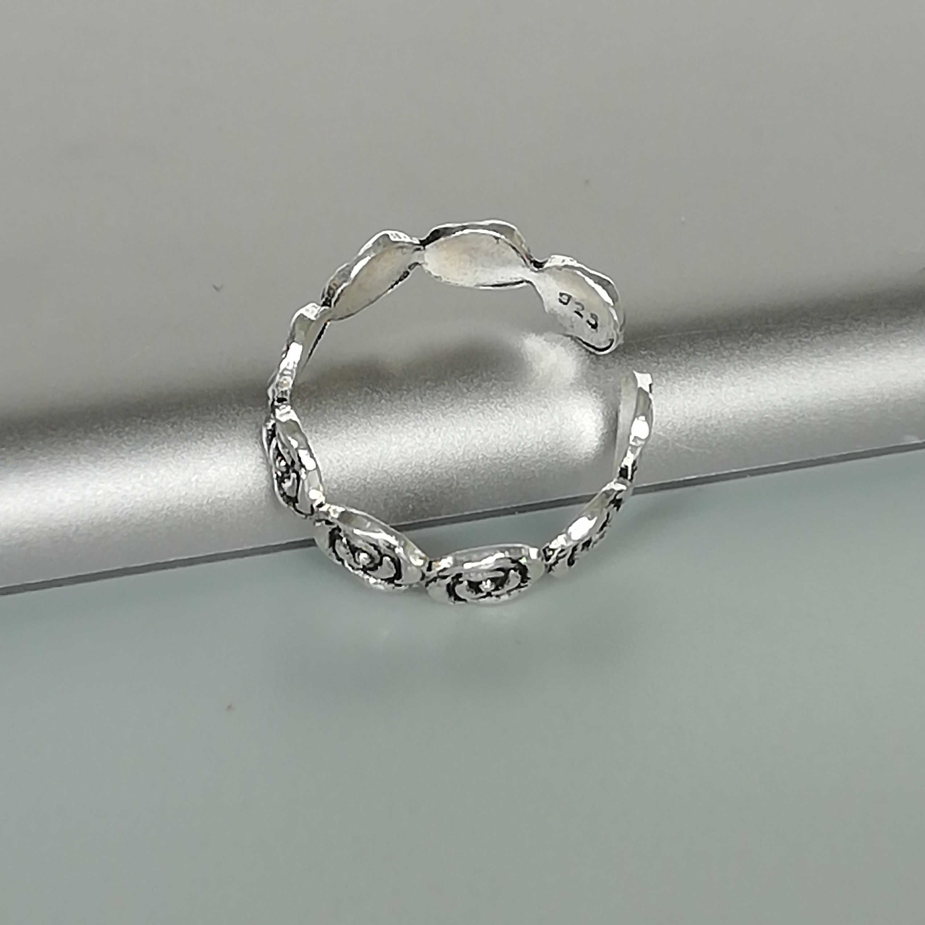Sterling Silver Roses Toe Ring | Bohemian Toe Ring | Silver Body ...