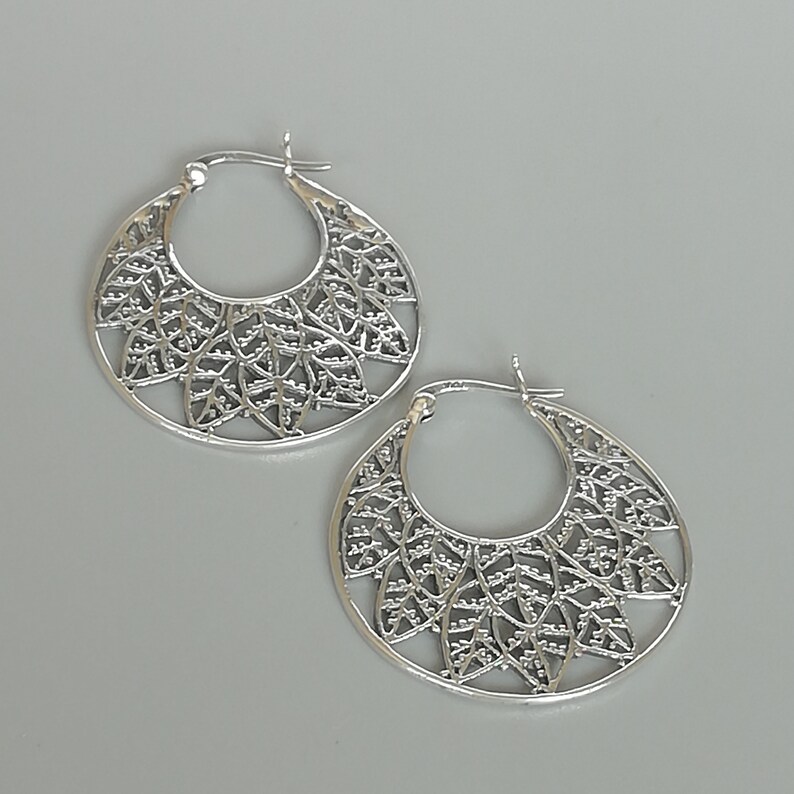 Sterling Silver Filigree Hoops | Egyptian Hoops | Bohemian Hoops ...