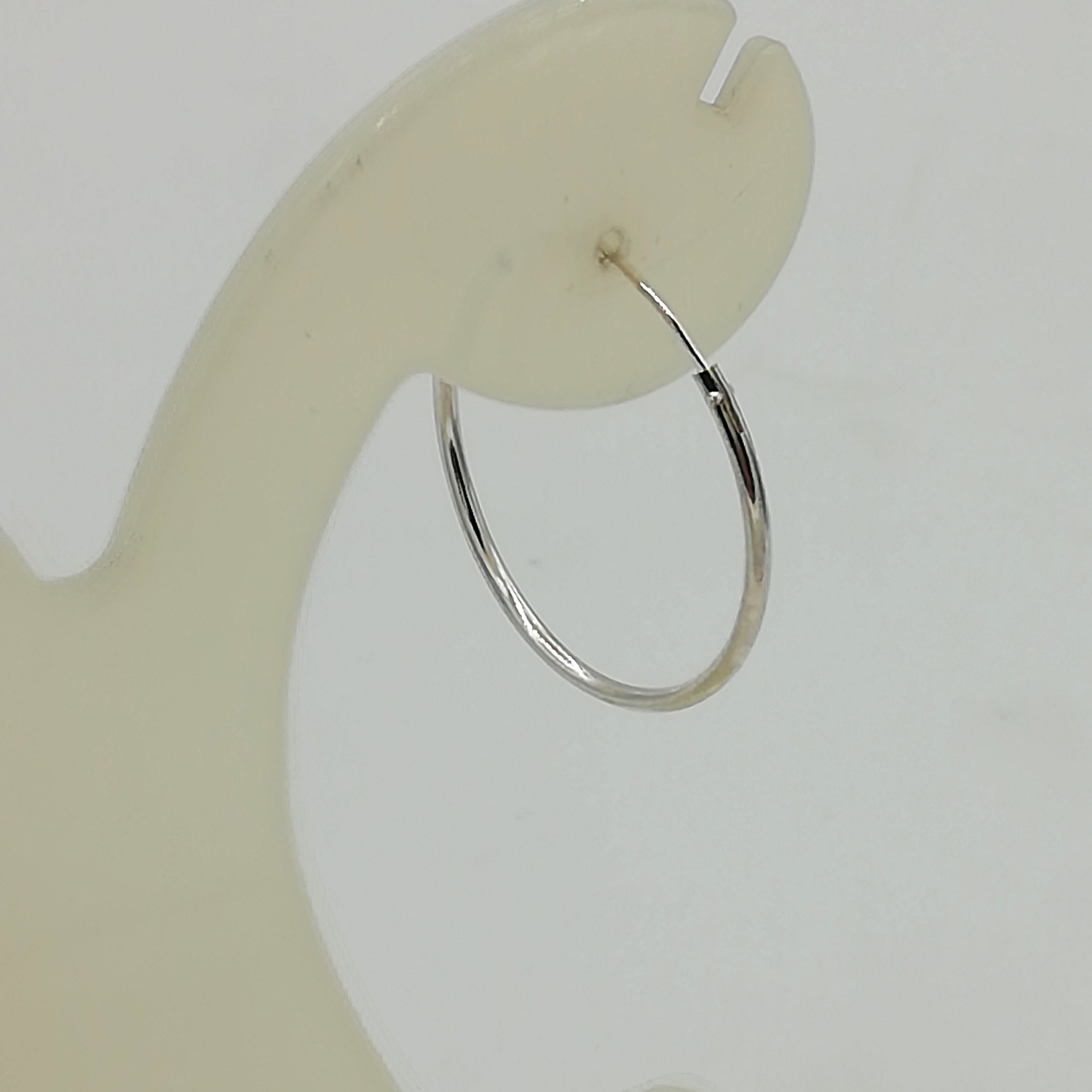 18mm silver hoops Silver hoop earrings Silver jewelry | Etsy