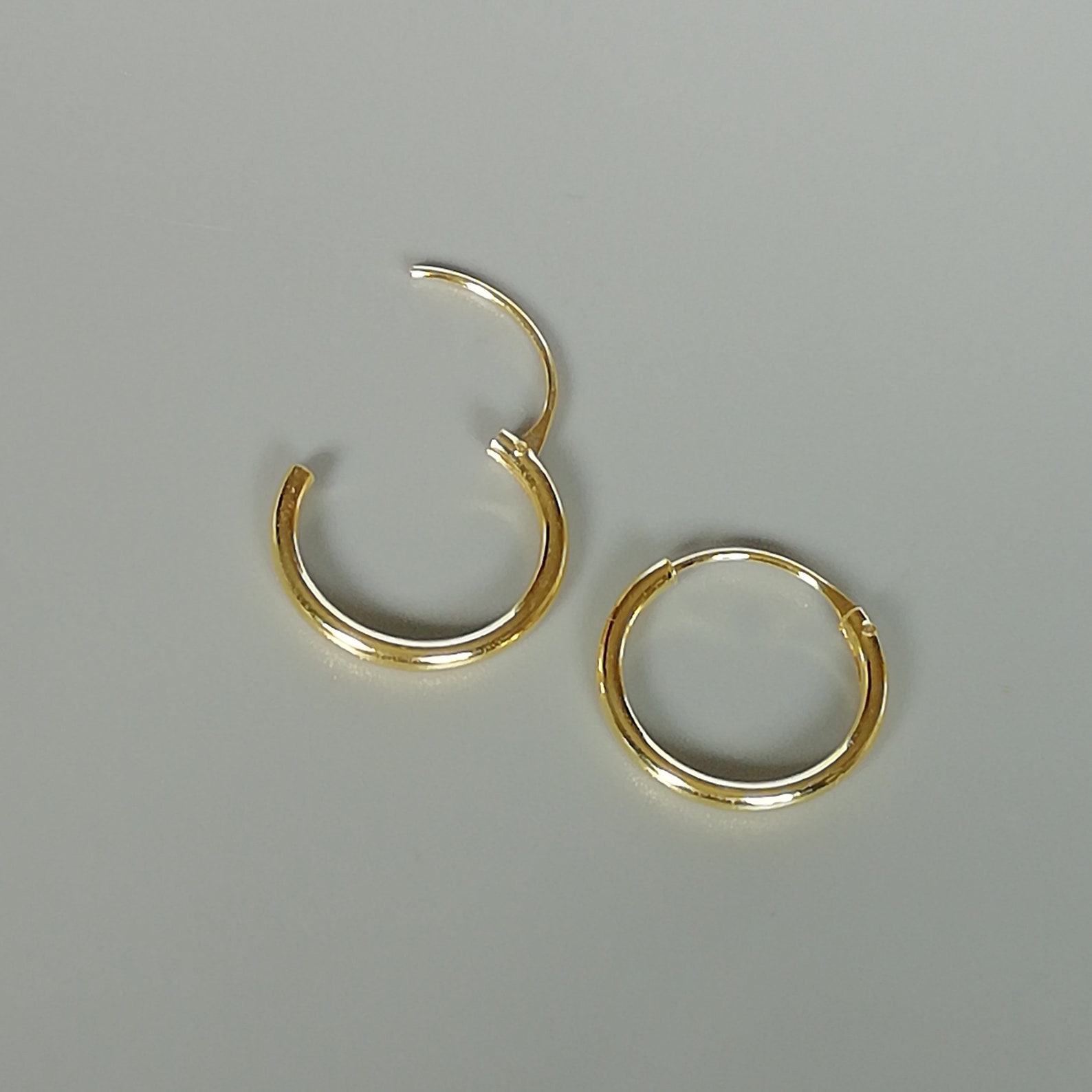 Gold Hoop Earrings Set Three Pairs Set 121416 Mm Gold | Etsy