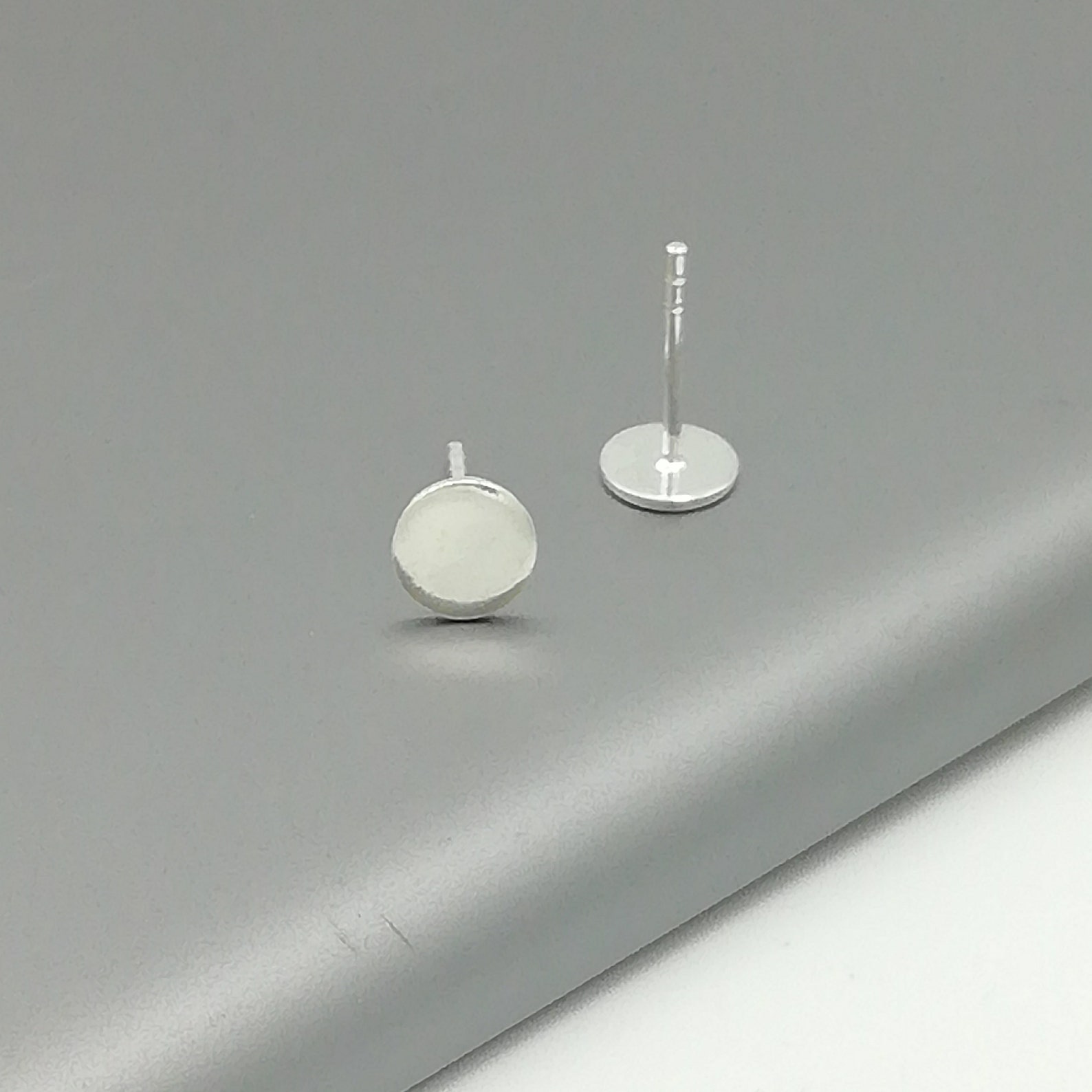 6mm Ear Studs Round Silver Studs Tiny Studs Simple Ear - Etsy