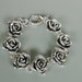 Sterling Silver Rose Bracelet | Electroformed Silver Bracelet | Wrist ...