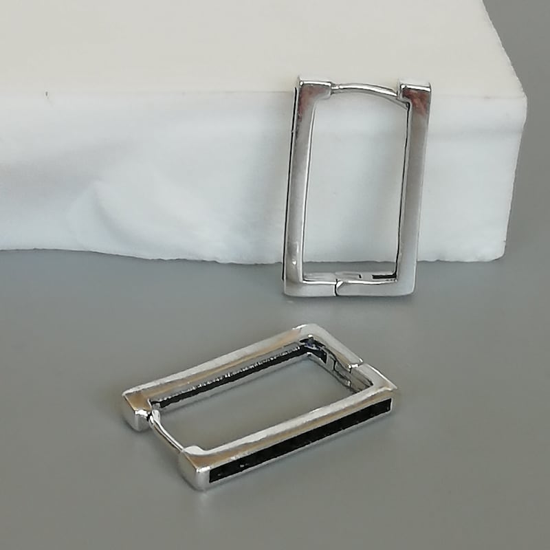 Rectangle Hoops - Etsy