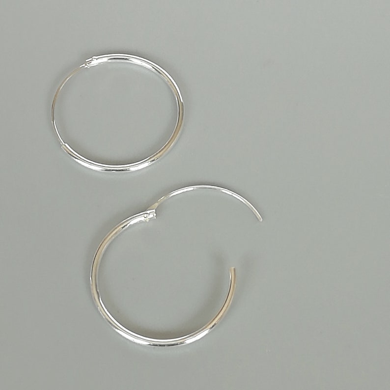 Sterling Silver 20mm Ear Hoops Ear Hoops Minimalist - Etsy