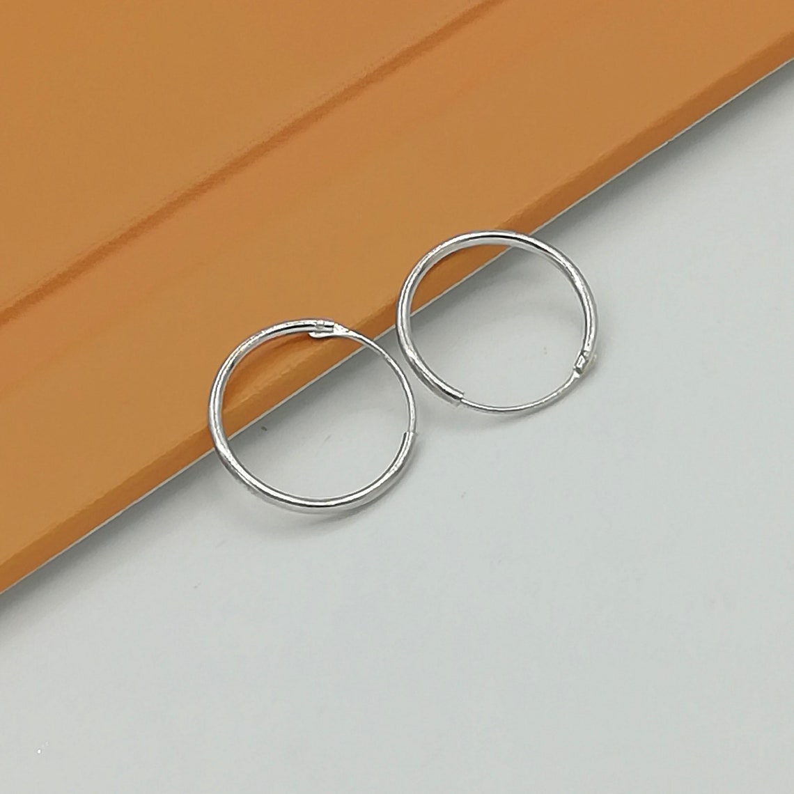 16mm Silver Hoops Silver Hoop Earrings Silver Jewelry - Etsy
