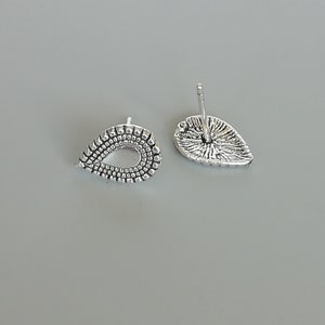 Indian Ear Studs | Sterling Silver Tear Drop Ear Stud | Minimalist ...
