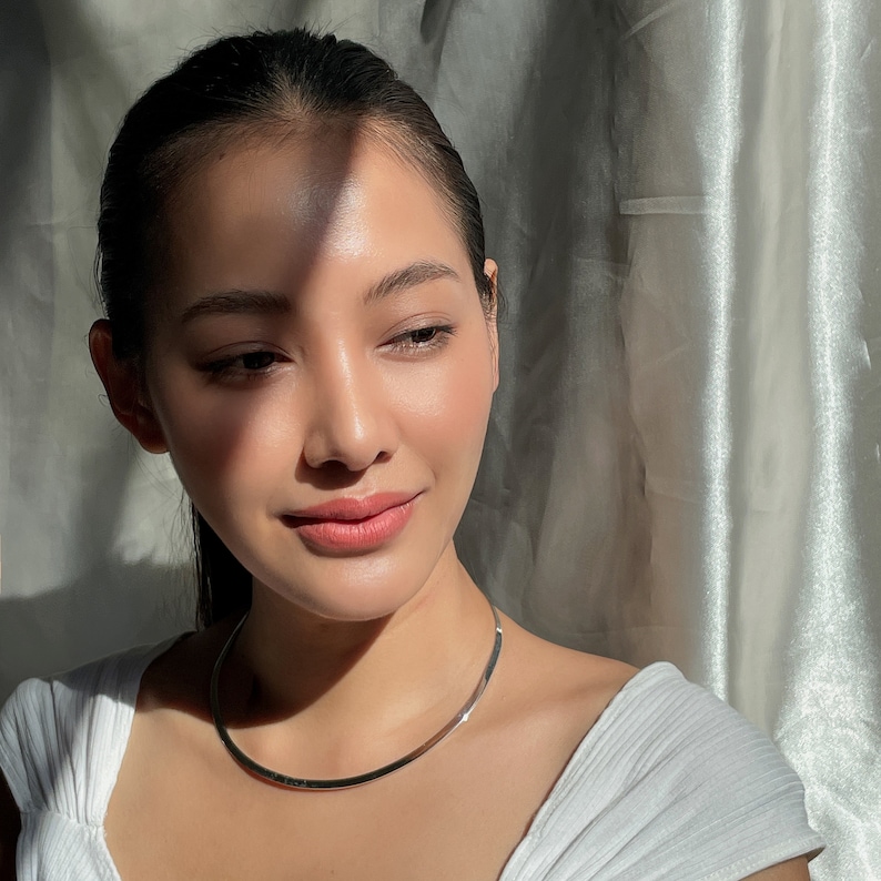 Sterling Silver Neck Torque Neck Choker Silver Necklace | Etsy