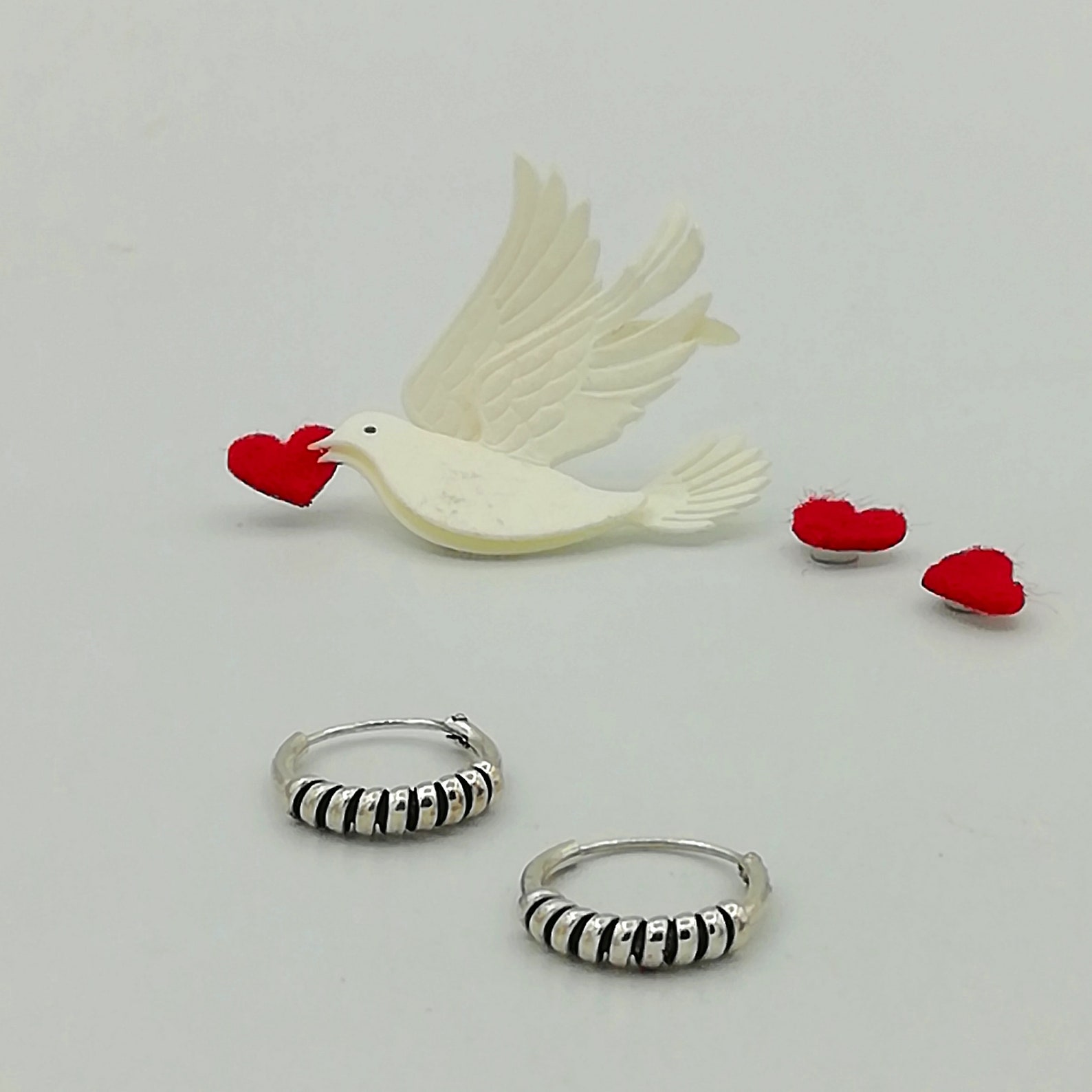 Silver Bali Hoops 12 Mm Silver Hoops Twisted Wire Hoops - Etsy