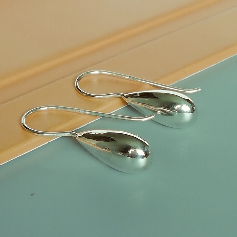 Sterling Silver Ear Drops Silver Tear Drop Earrings Pretty - Etsy