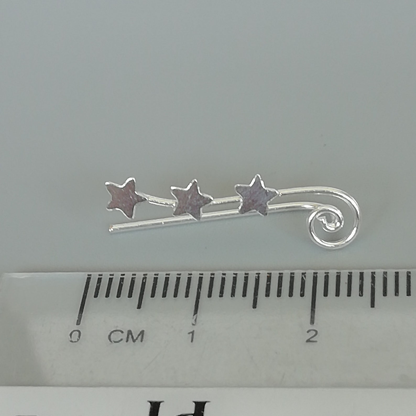 Silver Celestial Ear Climber Stars Earrings Silver Ear | Etsy