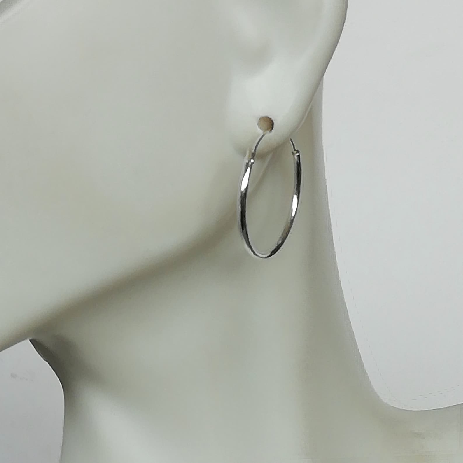 Sterling Silver 20mm Ear Hoops Ear Hoops Minimalist - Etsy