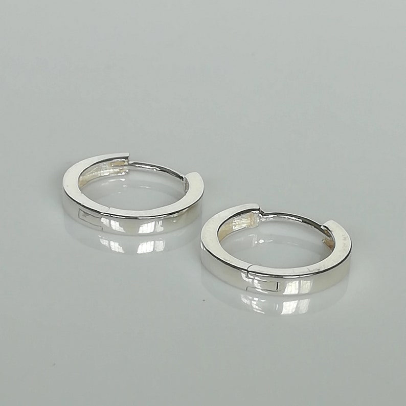 16mm Silver Hoops | Band Hoops | Hinged Hoops | Silver Jewelry ...