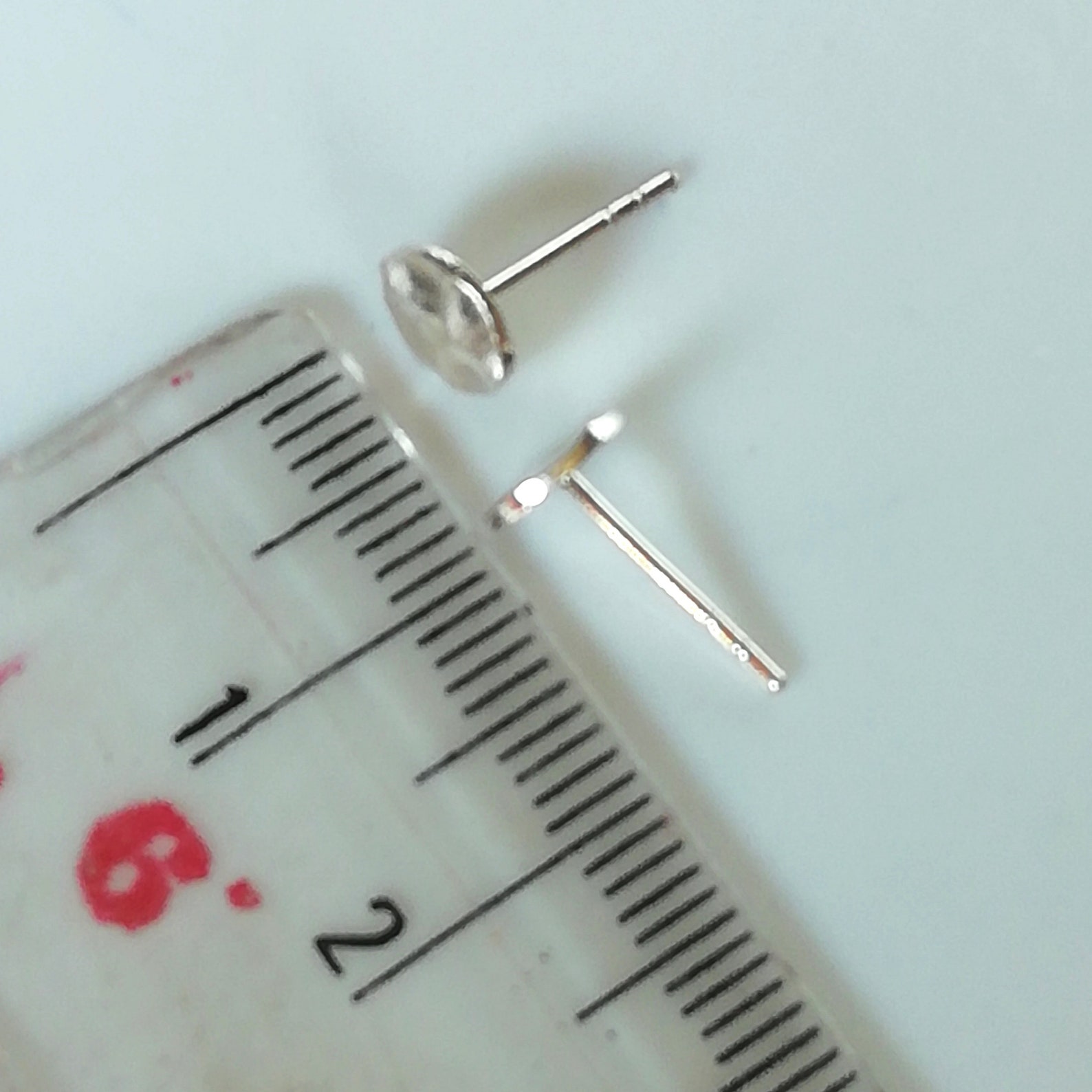 Silver Studs Hammered Studs Round Ear Studs Silver | Etsy