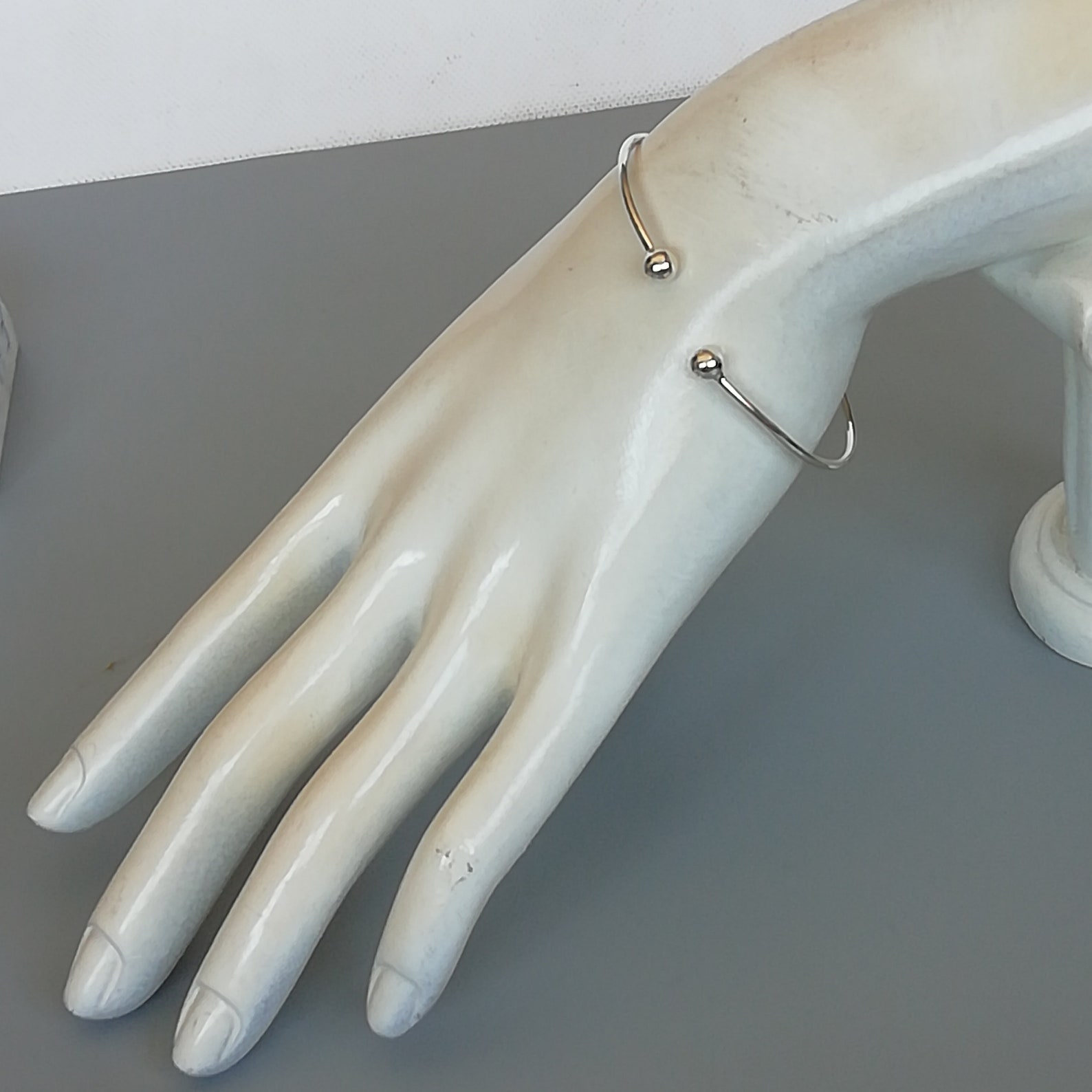 Sterling Silver Wrist Bangle Silver Bangle Open Ended - Etsy