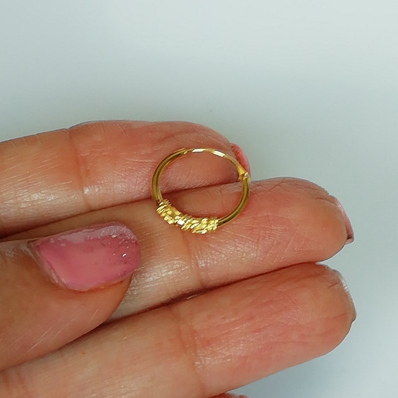 14 Mm Bali Hoops | Ethnic Gold Hoops | Gold Ear Hoops | Silver Wire ...