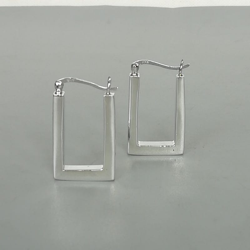 Rectangle Hoops - Etsy