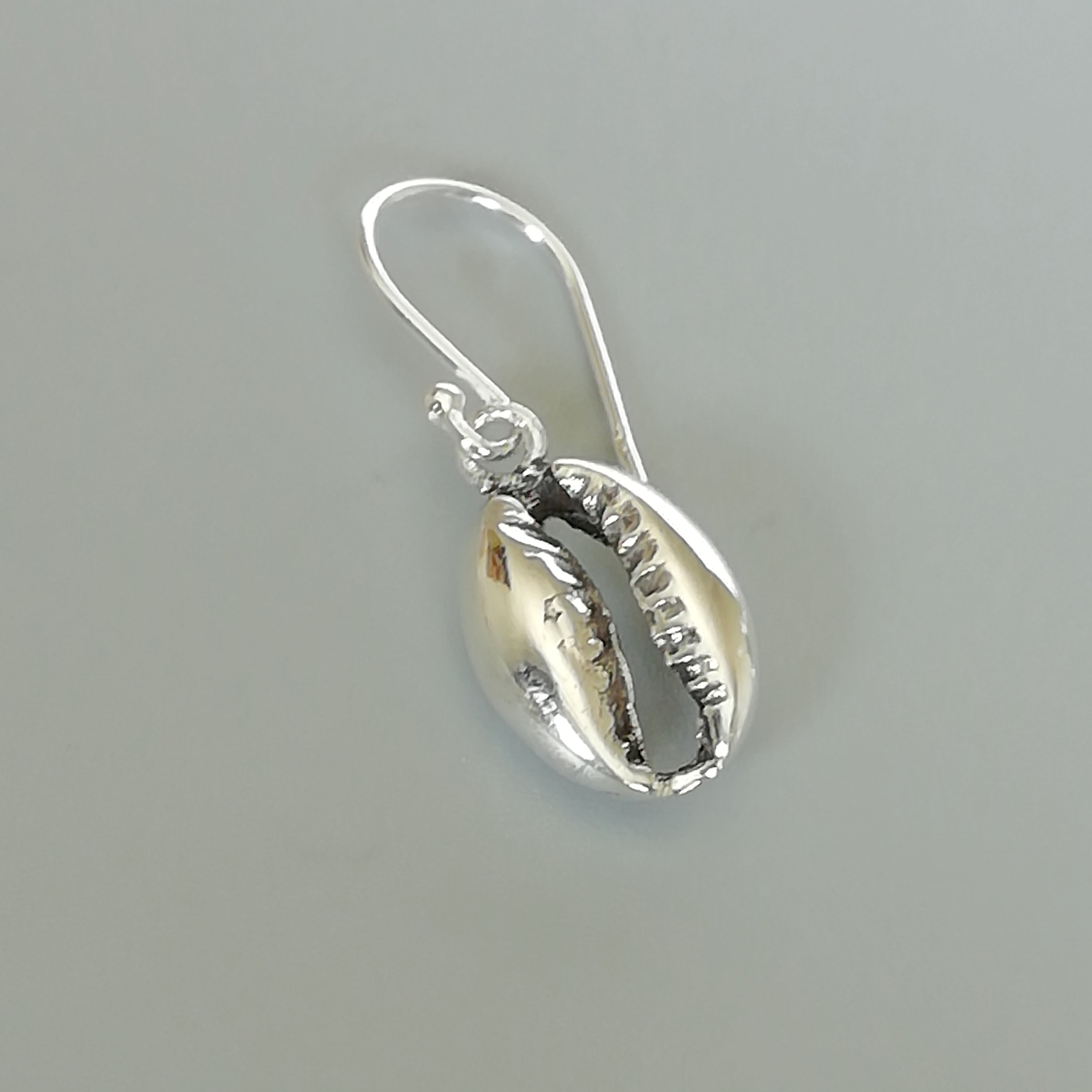 Cowrie Shell Earring | Silver Shell Ear Danglers |cowrie Shell Charm ...
