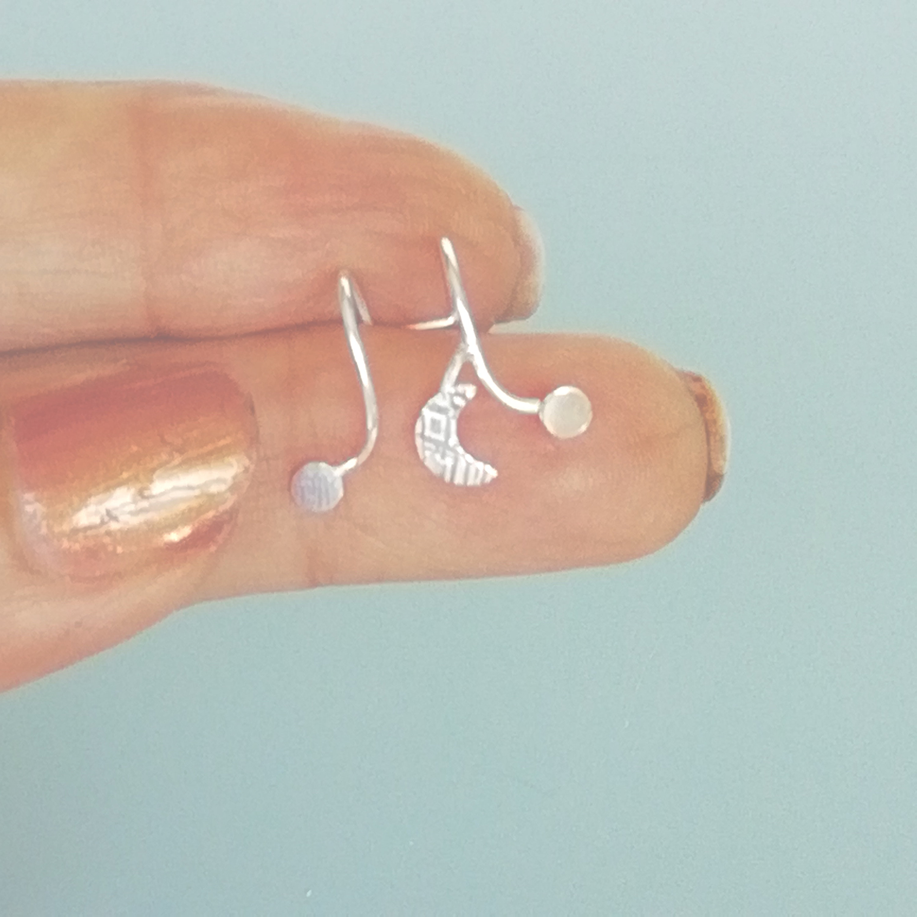 Celestial silver ear cuff Moon phase ear cuff No piercing | Etsy