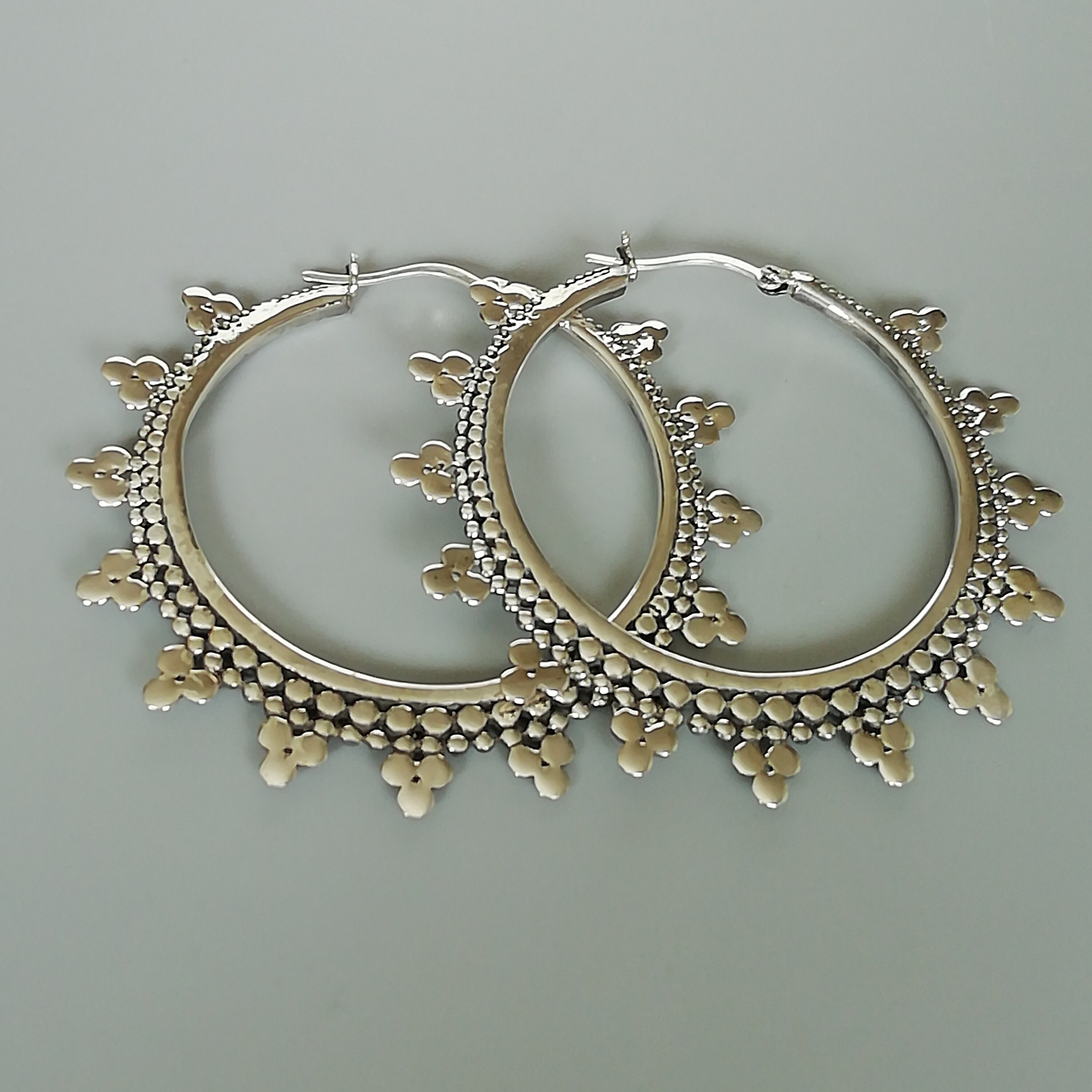 Sterling Silver Ethnic Hoops | Indian Hoops | Large and Chunky ...