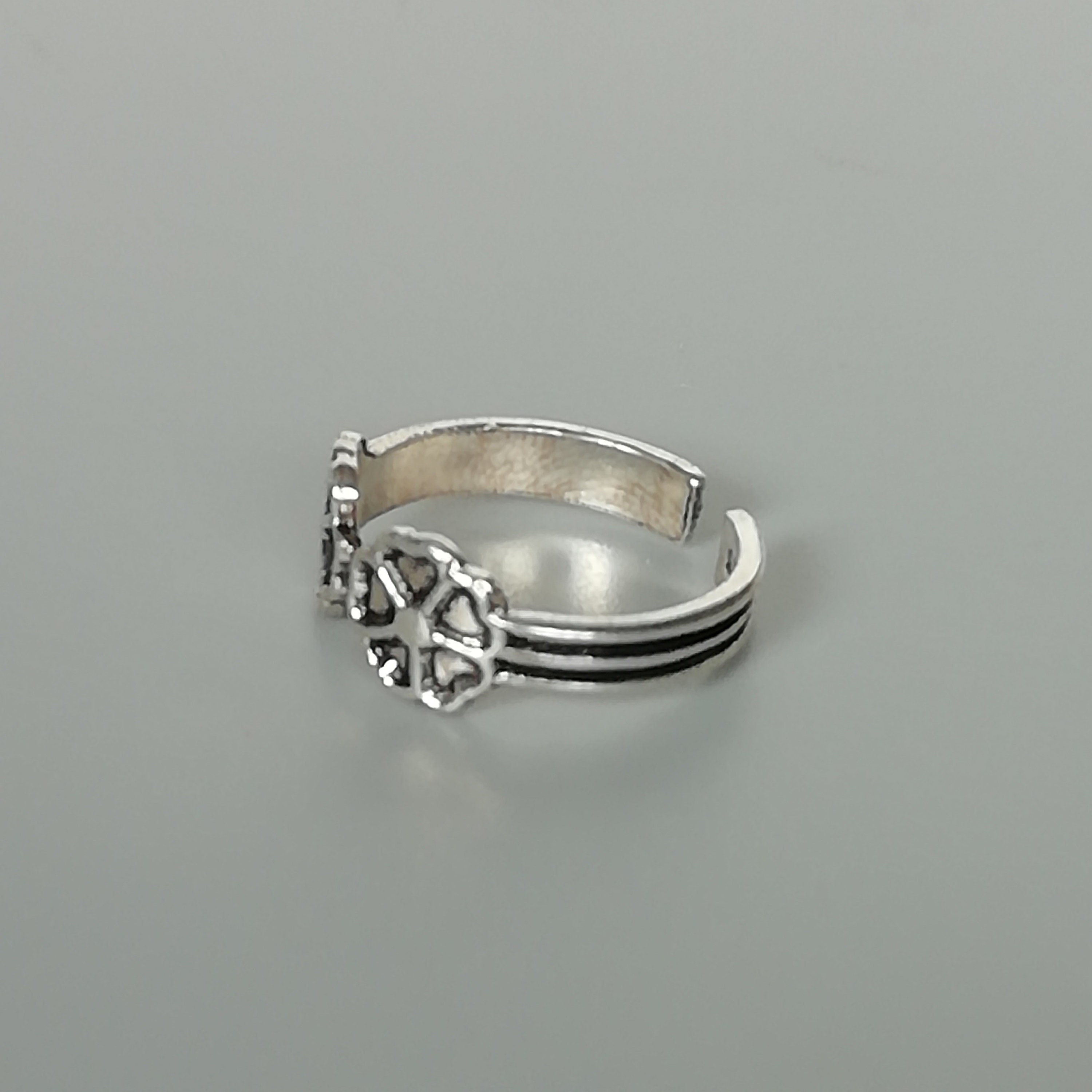 Sterling Silver Flower Toe Ring | Bohemian Toe Ring | Body Jewelry ...