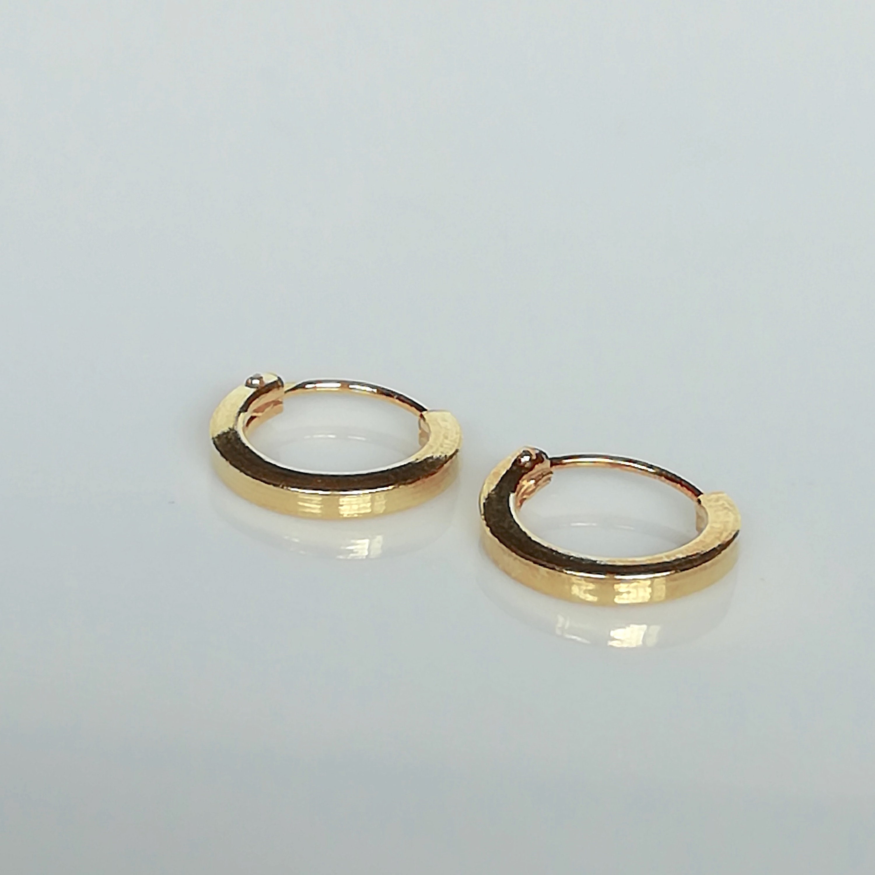 10mm huggie hoops Gold hoop earrings Small hoops Girls | Etsy