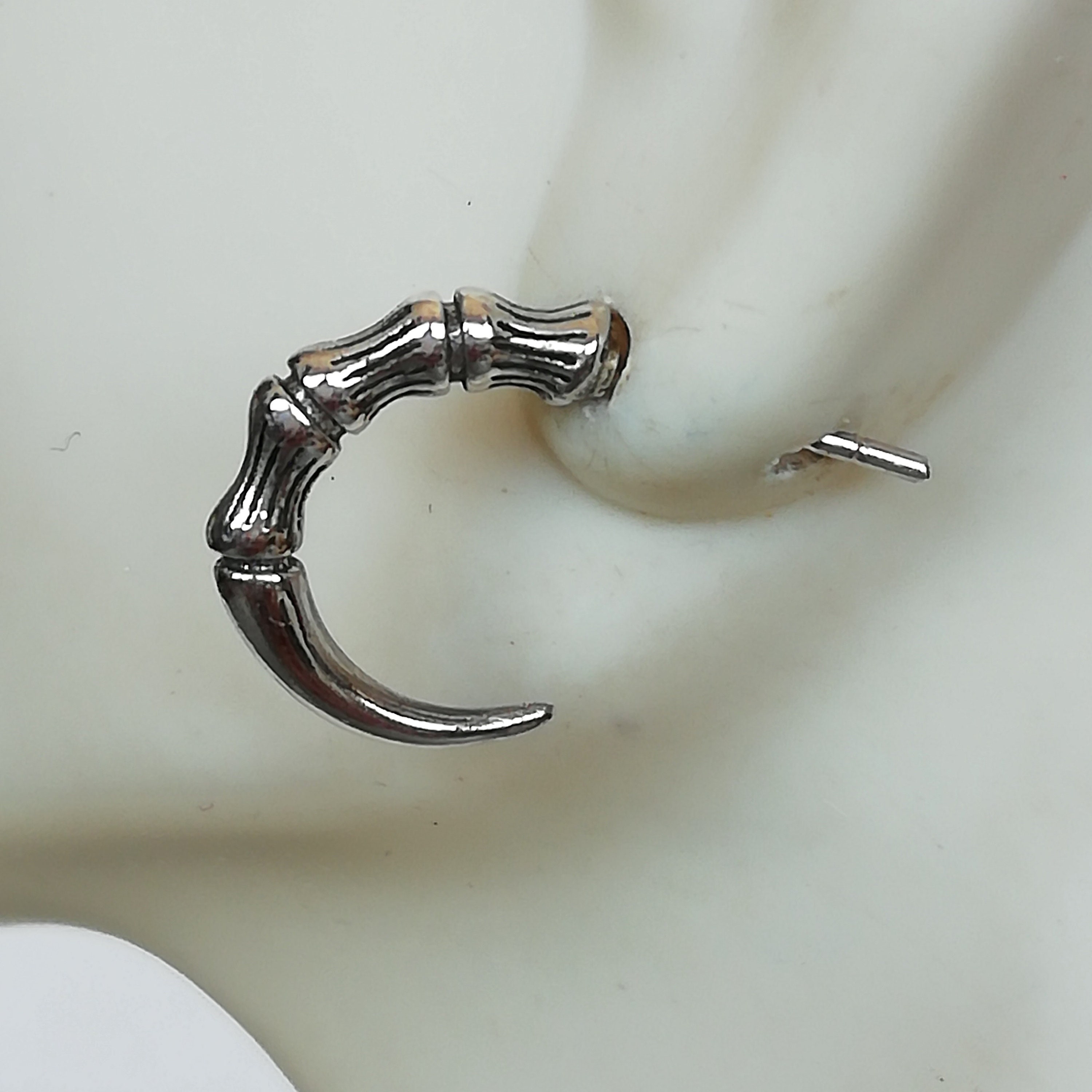 Silver Hoop Earring | Bone Hoops | Interrupted Hoops | Silver Jewelry ...